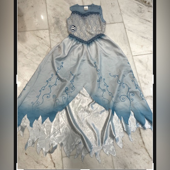 corpse bride | Costumes | Corpse Bride Emily Blue Lace Dress Child ...
